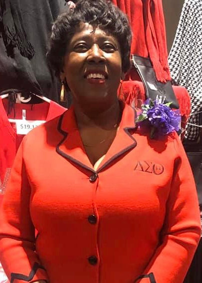 Red Knit Suit Trimmed in Black – CDF, Inc
